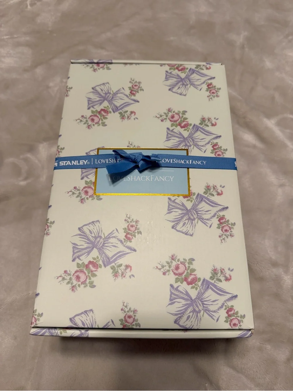 LoveShackFancy | Dining | Stanley Cream Floral Gift Box With Blue ...